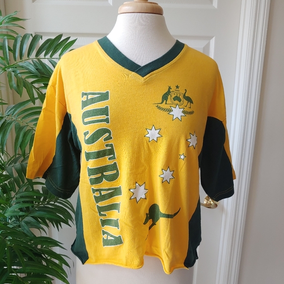 Tops | Australia Crop Top Yellow Medium | Poshmark